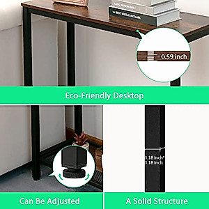 AZL1 Life Concept Industrial Console, Sofa, Entryway and Living Room Sofa & Console Tables, 35.4 inches, Rustic Brown