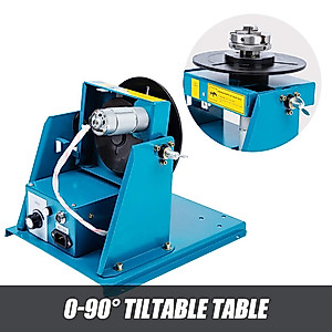 TFCFL Turntable Table, DC24V 20W Rotary Welding Positioner Turntable Table High Positioning Accuracy Suitable for Cutting, Grinding, Assembly, Testing and Other Seam Welding (10KG)