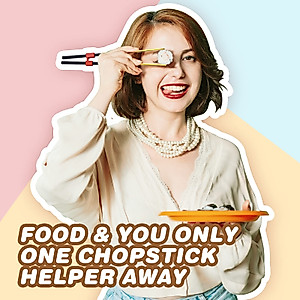 6PCS Chopstick Helper Kids, Chopstick Trainer Beginner Learning Practice & Training Chopsticks for Adult Kid with Chinese Japanese Korean Food