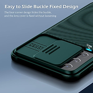 CloudValley for Samsung Galaxy S21 Case with Camera Cover, Full-Body Protective & Slim Fit, Camera Protection Case Only for Samsung Galaxy S21 5G 6.2 inch (2021 Release)-Green