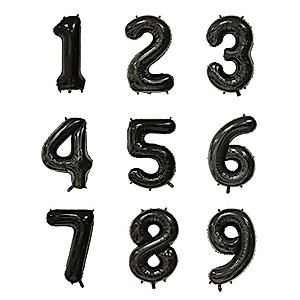 Tellpet Black Number 5 Balloon, 40 Inch