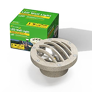 Malibu Well Light LED Low Voltage Landscape Lights 200 Lumen 2800K Warm White In-Ground Light Spotlights for Driveway, Pathway, Deck, Garden, 12V AC Outdoor Lighting (1 Pack)