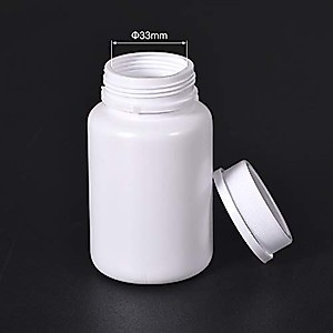 uxcell Plastic Lab Chemical Reagent Bottle, 150g Wide Mouth Sample Sealing Solid Storage Container 10pcs
