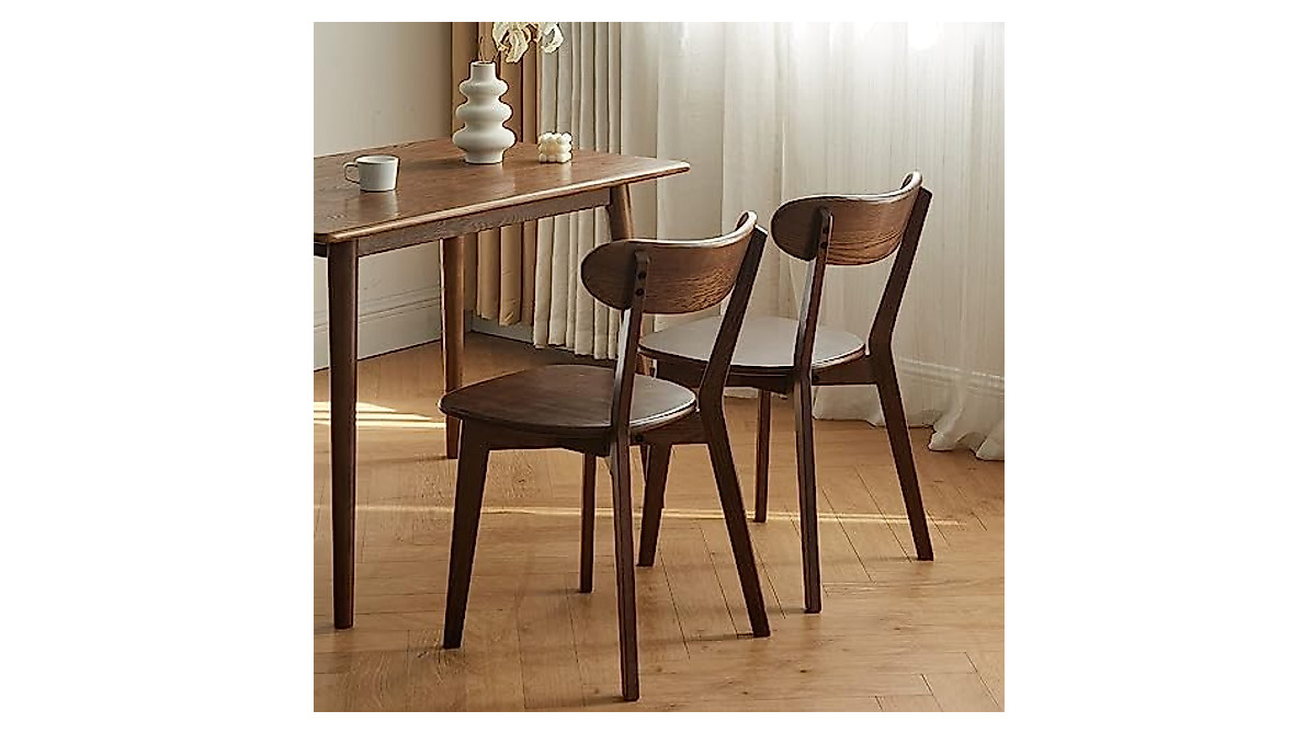 Bamskov Solid Oak Dining Chairs Set of 2 - Style & Comfort