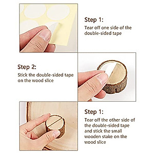 Caydo 9-10 Inch Large Wood Slice with Wood Table Holders as Serving Trays for Table Centerpiece, Wedding Decoration, Baby showers, Christmas and Forest Theme Parties