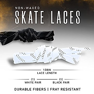 Franklin Sports Sports (200) 42092z 108 Non Waxed Laces, White/Black