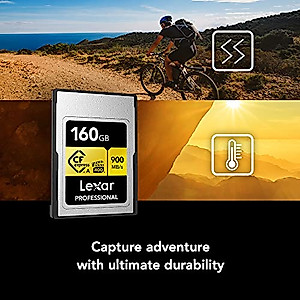 Lexar Professional 80GB CFexpress Type A Gold Series Memory Card, Up to 900MB/s Read, Cinema-Quality 8K Video, Rated VPG 400 (LCAGOLD080G-RNENG)