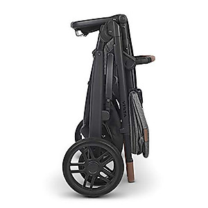UPPAbaby Vista V2 Stroller - Greyson (Charcoal Melange/Carbon/Saddle Leather) + Piggyback for Vista & Vista V2