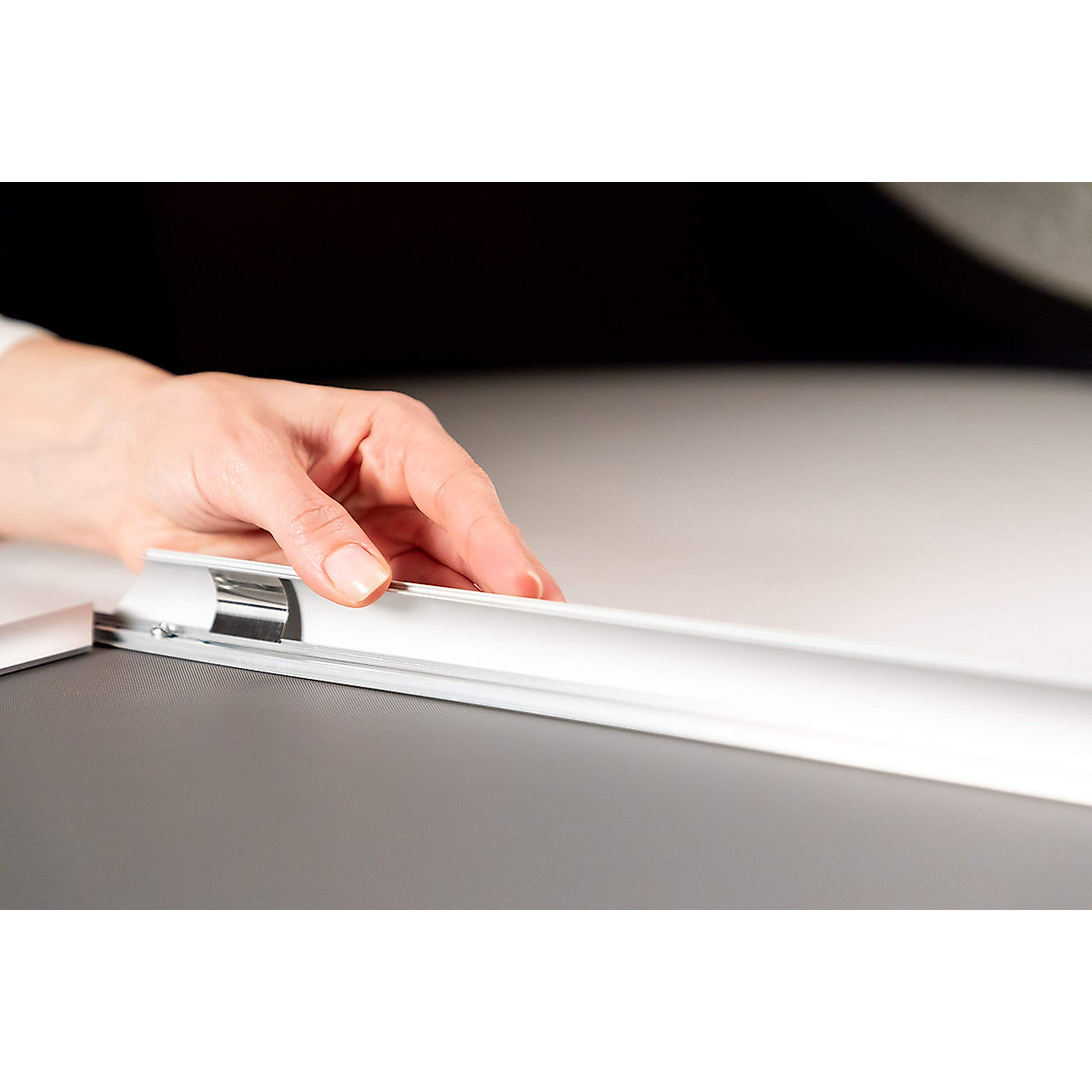 BNV Aluminum Front Load Snap Poster/Picture Frame, Red, 16x20 Inches, 1'' Profile, Wall Mounting, Portrait and Landscape Mode, Easy Installation, Anti-Glare, PVC Cover, Lightweight