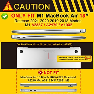 DONGKE Compatible with MacBook Air 13 inch Case 2021 2020 2019 2018 Release Model: M1 A2337 A2179 A1932, Matte Hard Case Cover for MacBook Air 13 inch with Retina Display Fits Touch ID - Stone