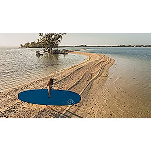 Boardworks Surge | Recreational Stand Up Paddleboard | SDK Softdeck Epoxy Hardboard with Paddle | 10' 6", Blue/White
