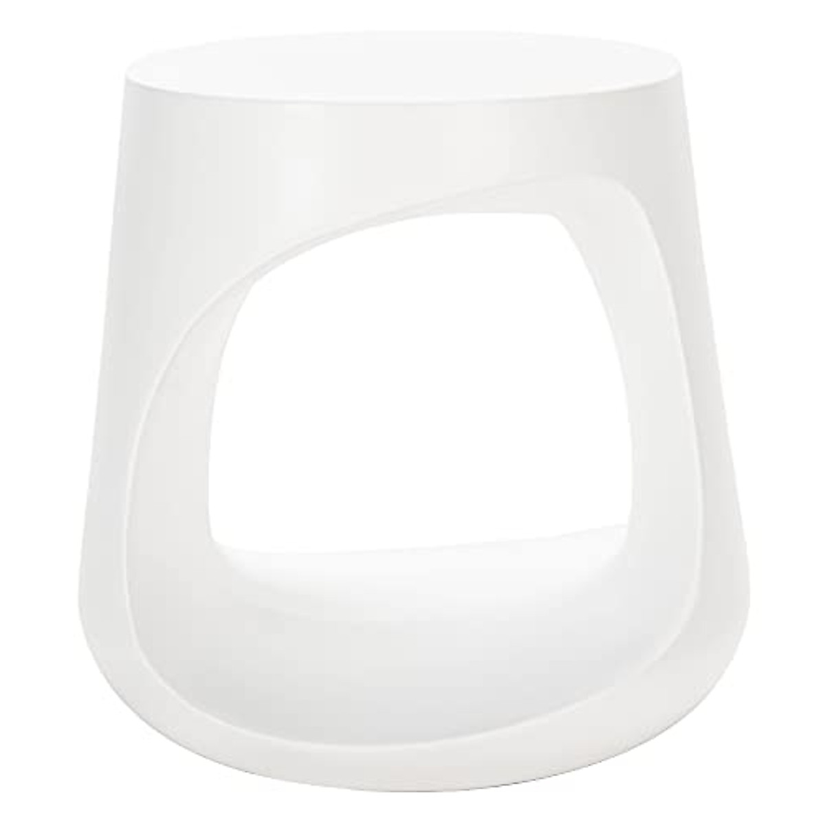 SAFAVIEH Outdoor Collection Vikki Modern Ivory Concrete Accent Table (Fully Assembled) VNN1040B