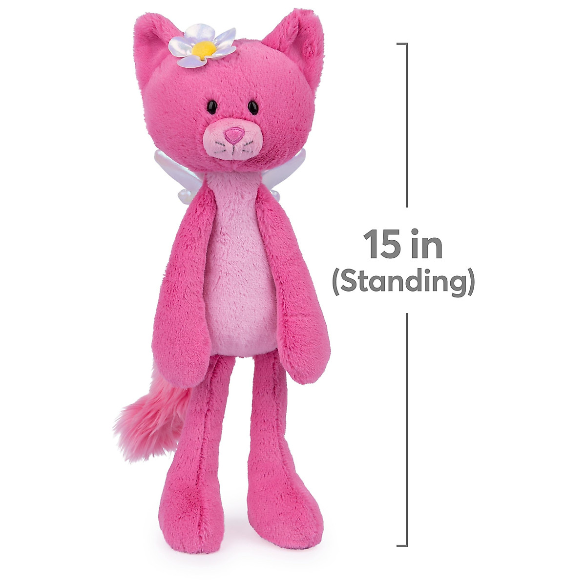 GUND Take Along Friends, Maeve Rose Fairy Cat Plush Toy, Cat Stuffed Animal for Ages 1 and Up, Pink, 15”