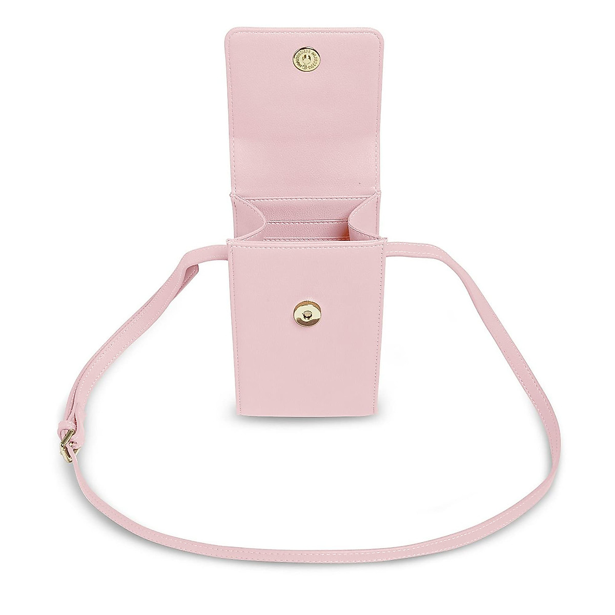 KATIE LOXTON Taylor Womens Soft Pebble Vegan Leather Adjustable Strap Crossbody Travel Bag Pale Pink