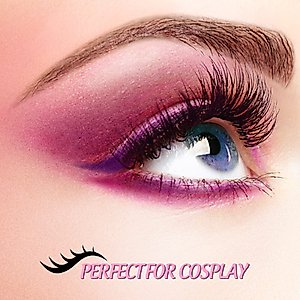 20 Pairs False Eyelashes, Top and Bottom Lashes Set, Wispy Mink Lashes Lower Lashes, Faux Mink Anime Lashes Reusable Lashes for Cosplay with Eyelash Applicator