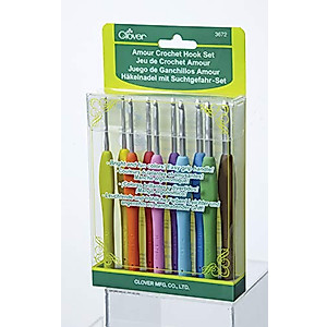 Clover 3672 Amour Crochet Hook Set, 10 sizes