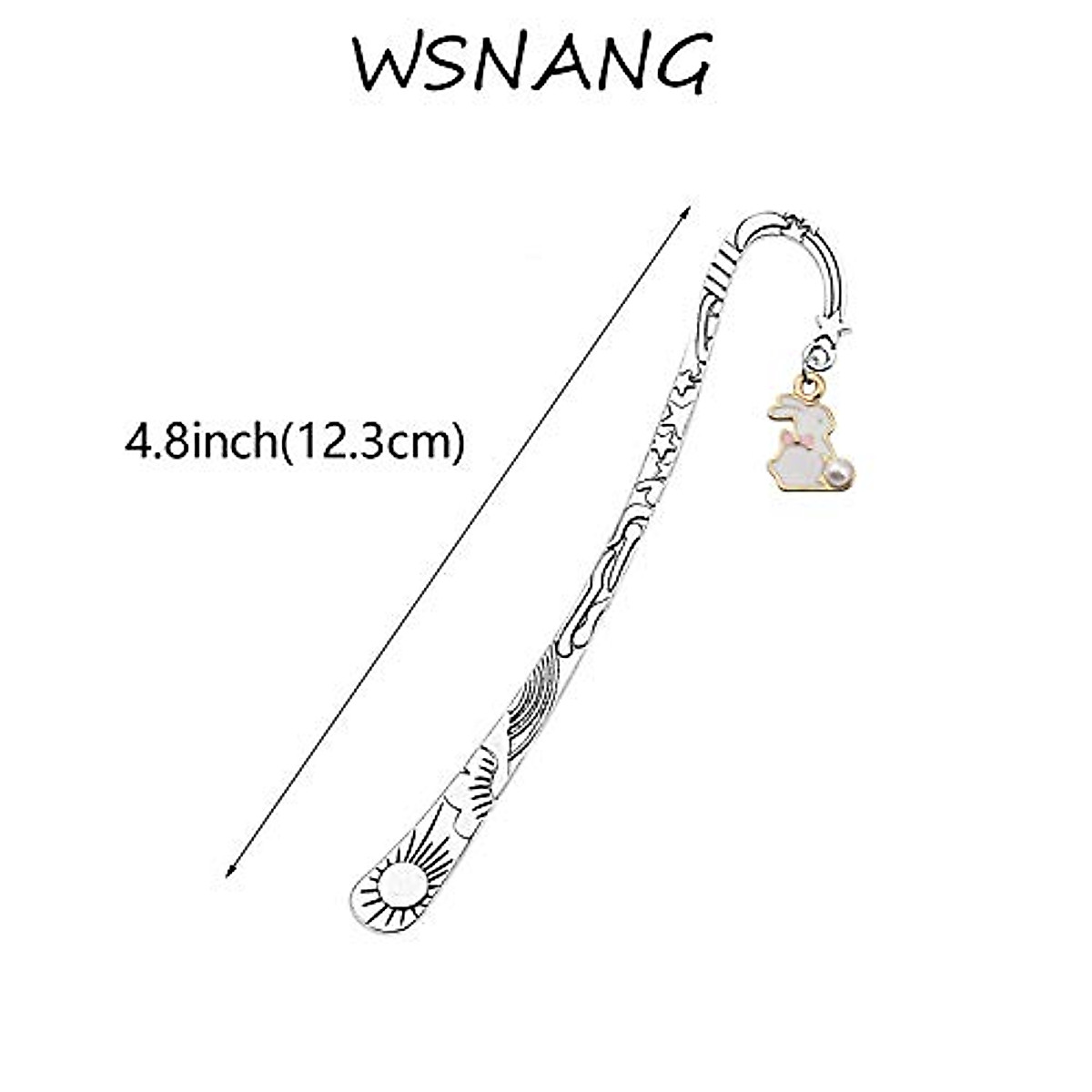 WSNANG Bunny Rabbit Gift Rabbit Bookmark Rabbit Lover Gift Cute Animal Jewelry Gift for Kids Adults Bookworms (Rabbit Bookmark)