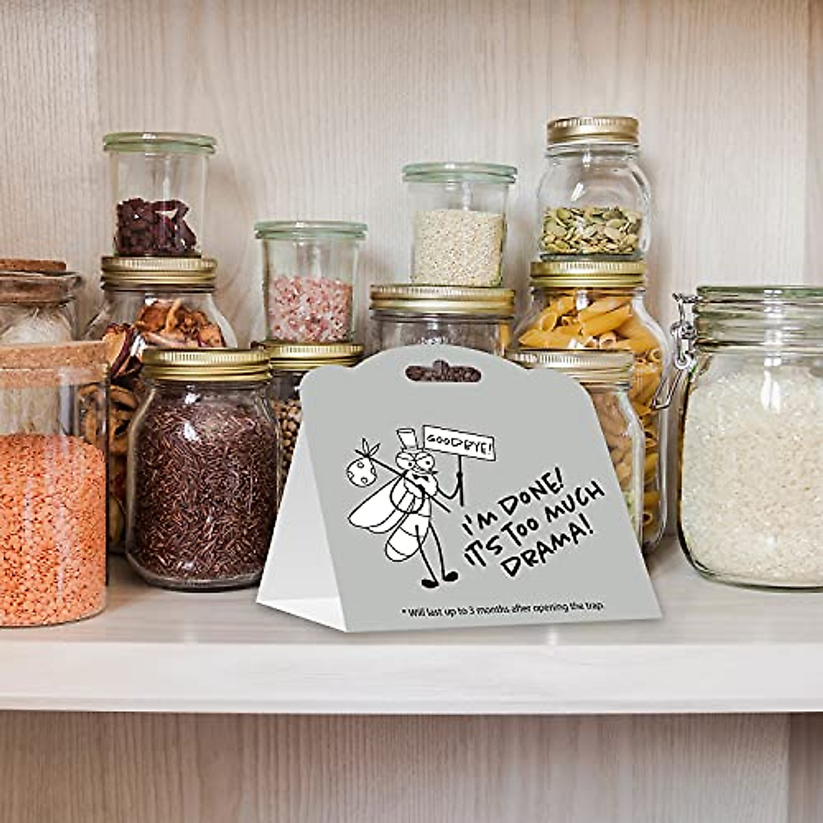 Pantry Moth Traps 6-Pack - Pantry Moth Traps for Food Moths, Pantry Pest Trap with Pheromones Prime for Grain, Flour, Seed and Meal Moths - Cupboard Moth Traps, Pest and Pantry Moth Pheromone Trap