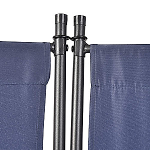 Room Divider Folding 4 Panels Privacy Screens Room Decor Freestanding Blue for Home Office Dorm Decor Accents Furniture Portable Freestanding Steel Frame