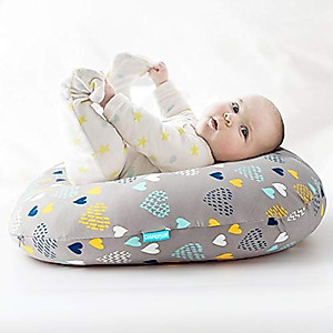 COSMOPLUS Stretchy Newborn Lounger Cover -2 Pack Removable Slipcover,Super Soft Snug Fitted,Heart Pattern
