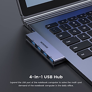 USB Hub for Laptop,MOGOOD USB Hub 3.0 USB Splitter Ultra-Slim Data USB Hub [Charging Not Supported] Multi USB Port Expander USB Adapter Station for Laptop,Windows PC,Mac,Printer,Flash Drive,Mobile HDD