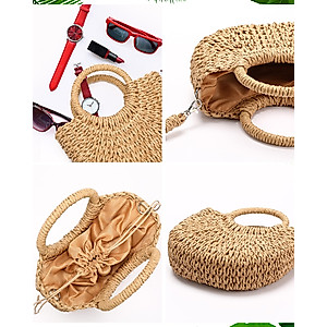 3 Pcs Women Straw Bag Rattan Wide Brim Sun Hat Woven Earrings for Summer Beach