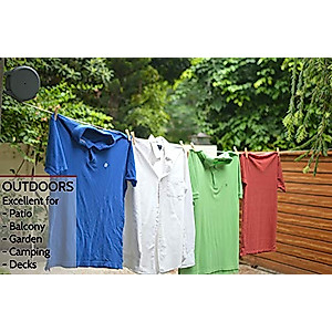 Retractable Clothesline - Portable Heavy Duty Indoor and Outdoor Washing Line - 40 Feet PVC Retracting Clothes Line with Wall Mount Hang The Wet Dry Clothing Laundry - Easy Installation (Grey)