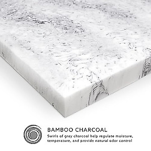 BioPEDIC 3-Inch Bamboo Charcoal Infused Memory Foam Mattress Topper - Twin XL