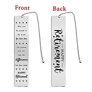 Jzxwan Retirement Gifts for Women Men 2023, Happy Retirement Bookmark for Coworker Librarian Teachers Nurses Mom Friends, Retired Gift