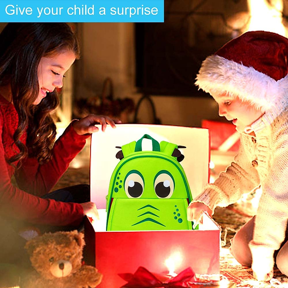 AGSDON Toddler Backpack with Leash, 9.5" Kids Butterfly Safety Leashes Removable Tether bookbag