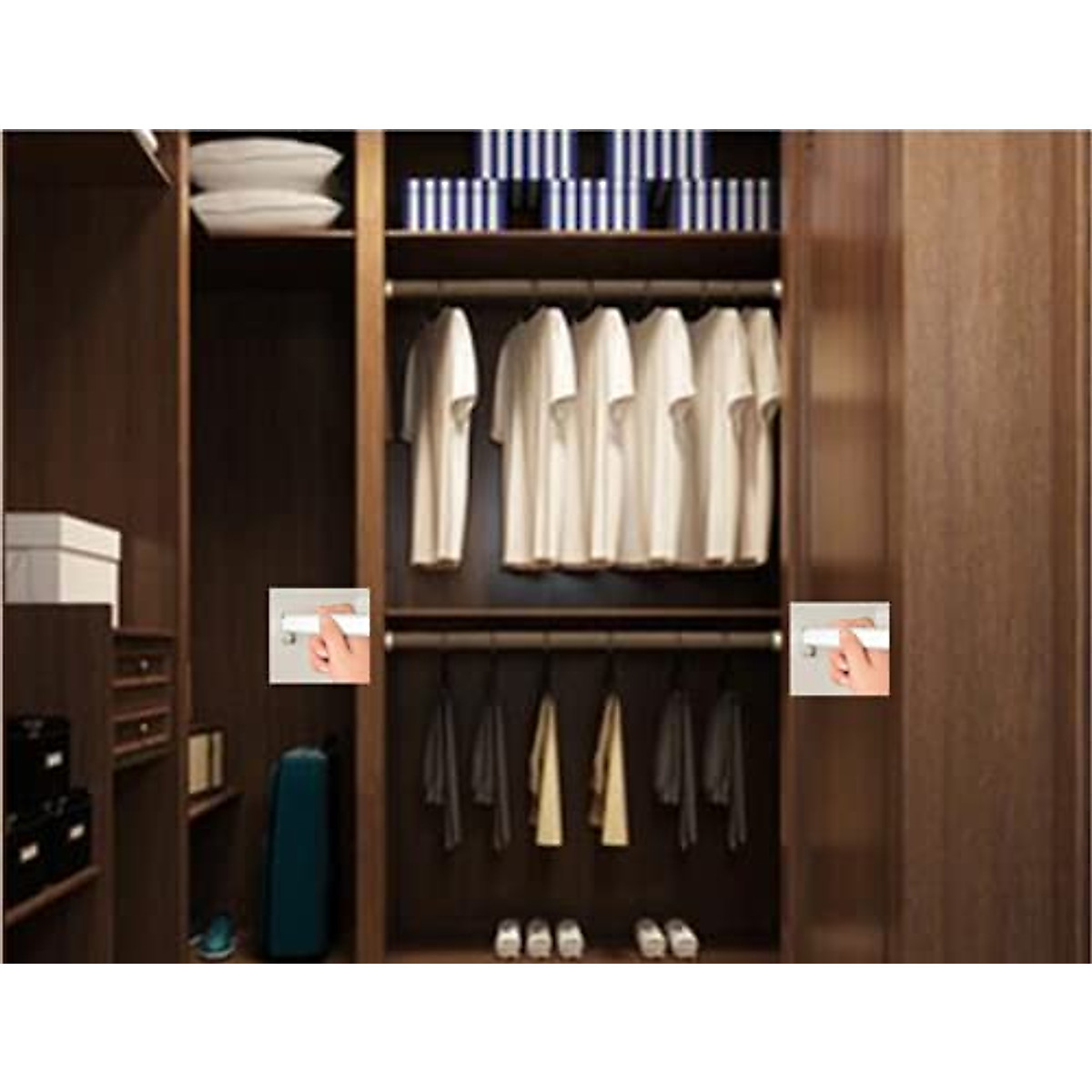 LAPXSNZD Oval Closet Rod End Supports Flanges Socket for 18x35mm Rods Pack of 20