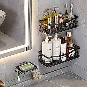 RTOGM 3pcs Replacement Adhesives Shower Shelves, Asin: B0BD52JVP2, 2pcs Long Adhesive for Shower Shelves & 1pc Short Adhesive for Soap Holder