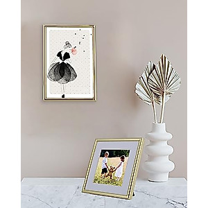 YiPinYin 4x4'' Sqaure Gold Metal Picture Frame With Mat for 3x 3'' Set of 2, Narrow Plated Metal Photo Frames 3x3'' With Soft Touch Velvet Backing for Desktop