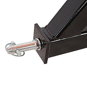 3 Point 2" Receiver Trailer Hitch Category 1Tractor Tow Drawbar Pull Black Heavy Duty