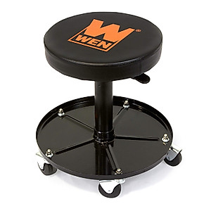 WEN Pneumatic Rolling Mechanic Stools with Padded Seats and Storage