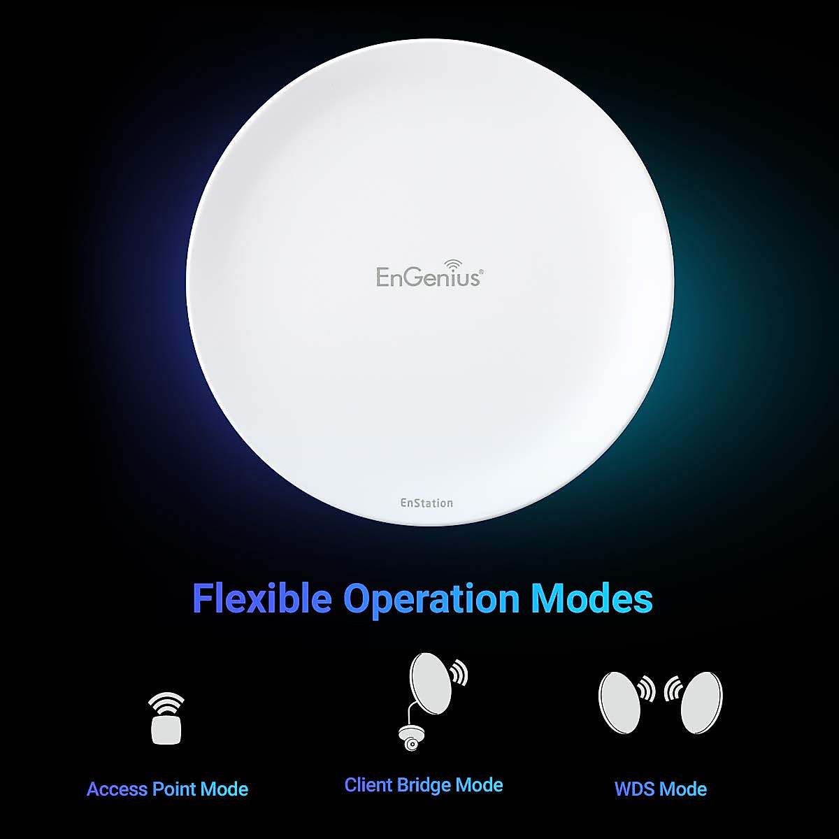 EnGenius Technologies Wi-Fi 5 Outdoor AC867 5GHz Wireless Access Point/Client Bridge, Long Range, PTP/PTMP, Additional 802.3at PoE Port, IP55, 26dBm with 19dBi Directional Antennas (N-EnStationAC Kit)