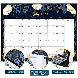 2023 Wall Calendar - Wall Calendar 2023, Janaury 2023-December 2023, 12 Months Calendar with Julian Date, 15 x 12 Inches, Twin-Wire Binding, Suitable for Hanging on the Wall, Large Blocks and Julian Dates, Flower design, Good Decorative Effect