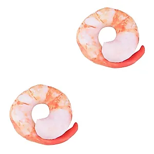 LIFKOME 2pcs Travel Plush Pillow Kids Body Pillow Kids Travel Neck Pillow Kids Travel Shrimp Plush Stuffed