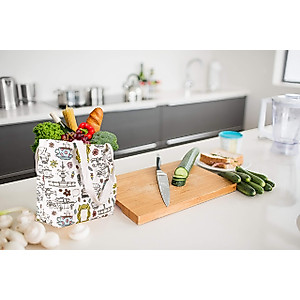 WZHH Friends TV Show Merchandise Peephole Kitchen Reusable Grocery Bags., White, Small