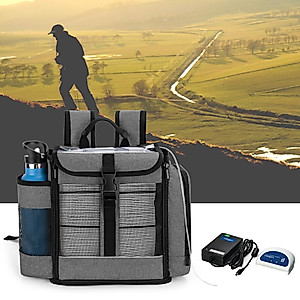 CURMIO Portable Oxygen Concentrator Backpack Compatible with Inogen One, Oxygo, Caire Units, SimplyGo Mini, POC Travel Bag for Machine and Accessories, Gray (Bag Only, Patent Design)
