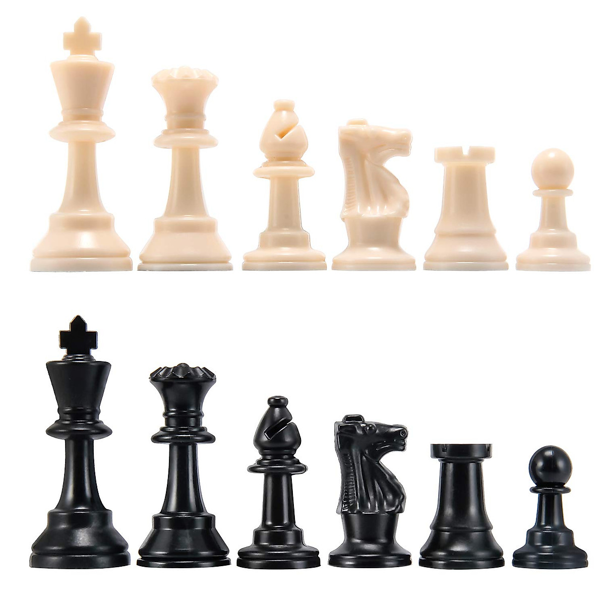 Amerous Chess Pieces, Chessmen with 3.75” King Height, Figure Figurine Chess Pawns for Chess Board Game - Pieces Only