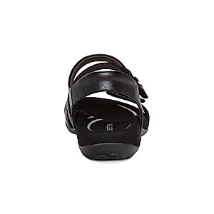 Aetrex Women's Jess Orthopedic Adjustable Quarter Strap Sandals - Comfort Memory Foam Fashion Flat Womens Sandals with Arch Support