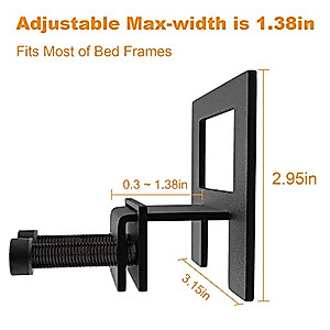 UJUJIA Non Slip Mattress Gaskets 6 PCS,Mattress Holder in Place Gripper for Metal Bed Frame,Thicked and Wider Anti-Slip Baffle,Adjustable Size,Black