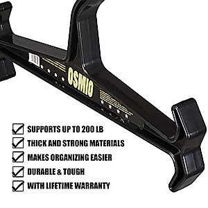 YCJ OSMIO (3 Pack) Heavy Duty Hanger for Tactical Attachments, Weight Vest, Diving Equipment, Wetsuit and Scuba BCD (Black)