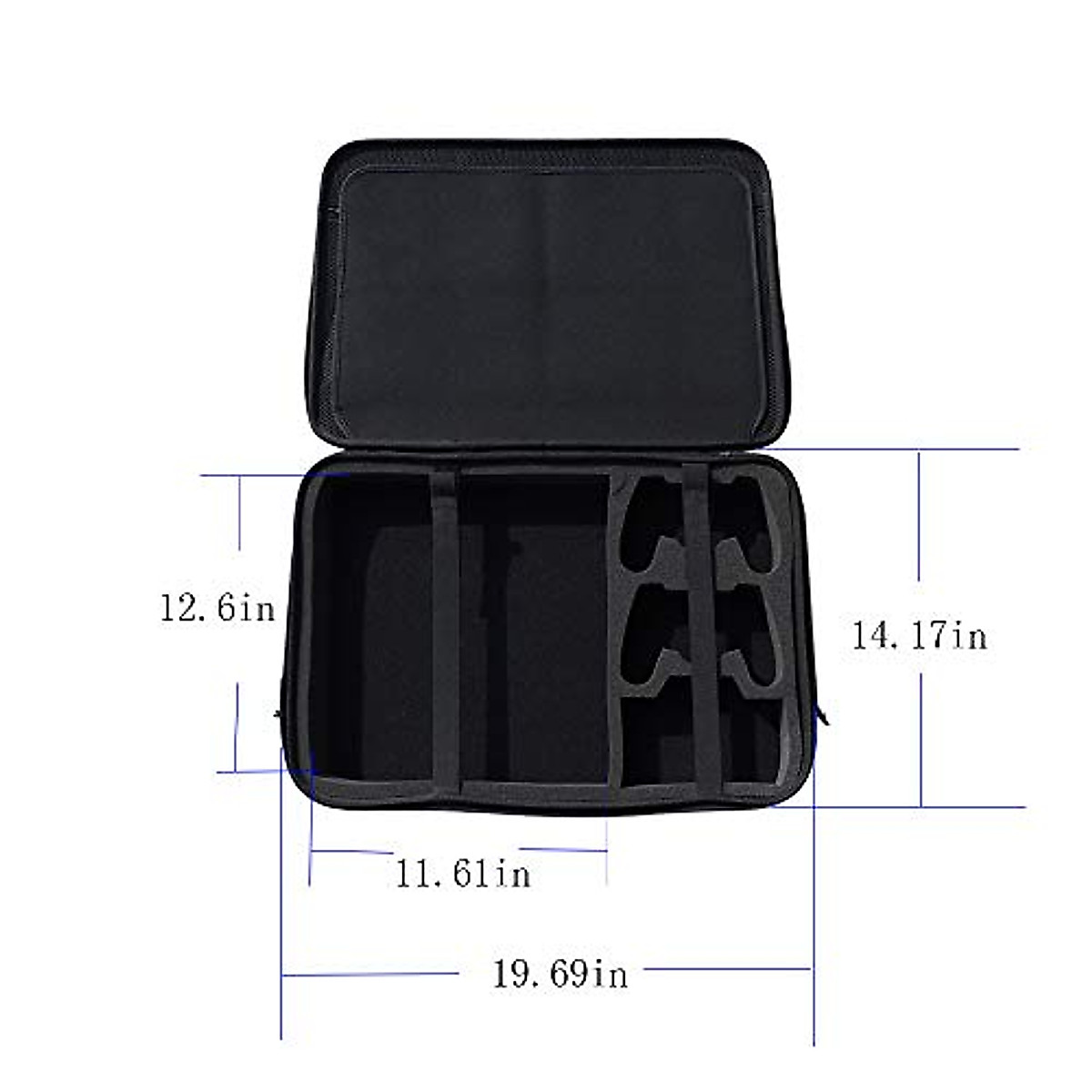 KT-CASE Playstation 4 Case, Playstation 4 Slim/Playstation 4 Pro Console Storage Box PS4 Pro Bag (Black)