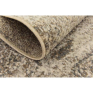 Unique Loom Tuareg Collection Distressed Abstract Traditional Vintage Area Rug, 4 ft x 6 ft, Beige/Brown