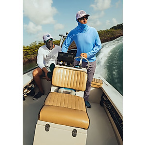 Huk Men's Neck Gaiter | Face UPF 30+ Sun Protection, Glacier, OSFA