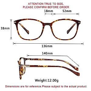 LifeArt Blue Light Blocking Glasses, Anti Eyestrain, Computer Reading Glasses, Gaming Glasses, TV Glasses for Women and Men, Anti Glare (Tortoise, No Magnification)