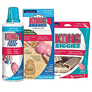 KONG - Dog Treat Combo - Easy Treat, Snacks and Ziggies - Puppy Treats for Medium/Large Puppies