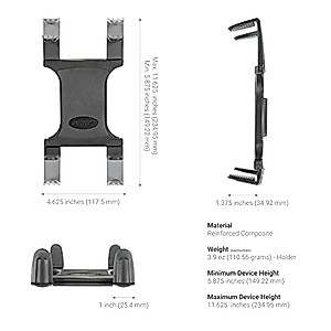 ARKON Mounts Handlebar & Boat Helm Mount Slim-Grip Tablet Mount | Tablet Mount for Boat and Handlebars | Tough Design | Tablet Holder Fits iPad, Samsung, Google, Nokia, and More | TAB127